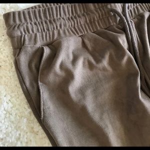Amisu | Pants & Jumpsuits | Amisu Faux Suede Joggers | Poshmark